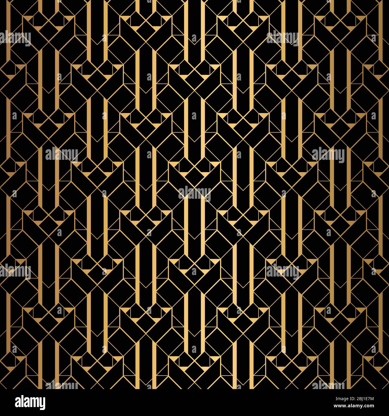 Art Deco Pattern. Seamless black and gold background Stock Vector Image ...