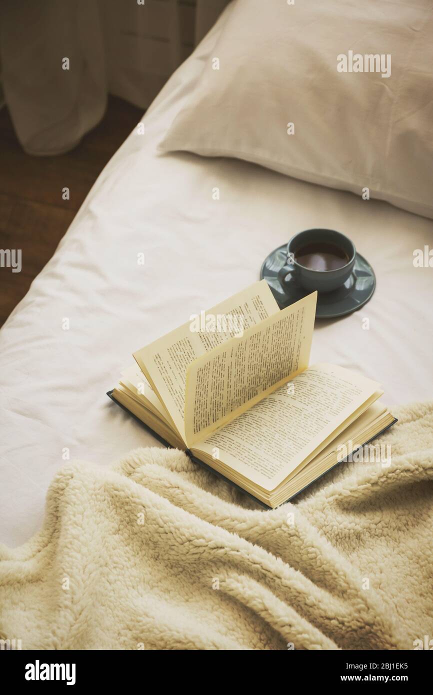 Open book laying down hi-res stock photography and images - Alamy