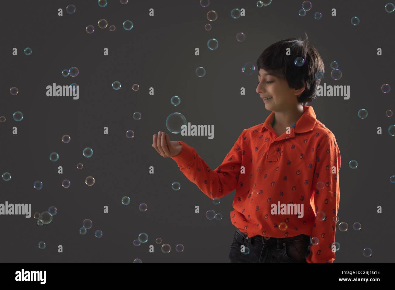 Boy in a bubble hi-res stock photography and images - Alamy