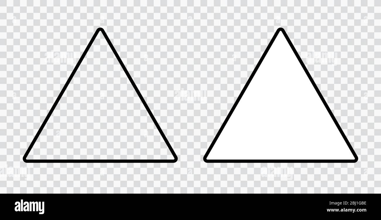 Triangle vector linear icon isolated on transparent background ...