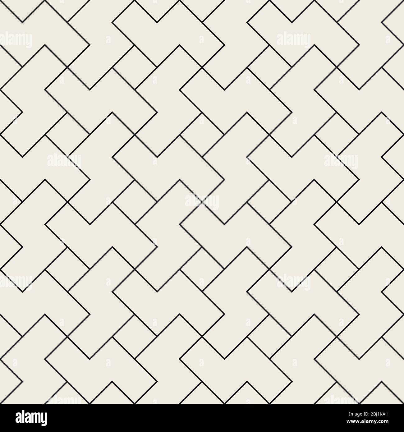 Vector seamless geometric tiling pattern. Simple abstract lines lattice. Repeating intersecting ...