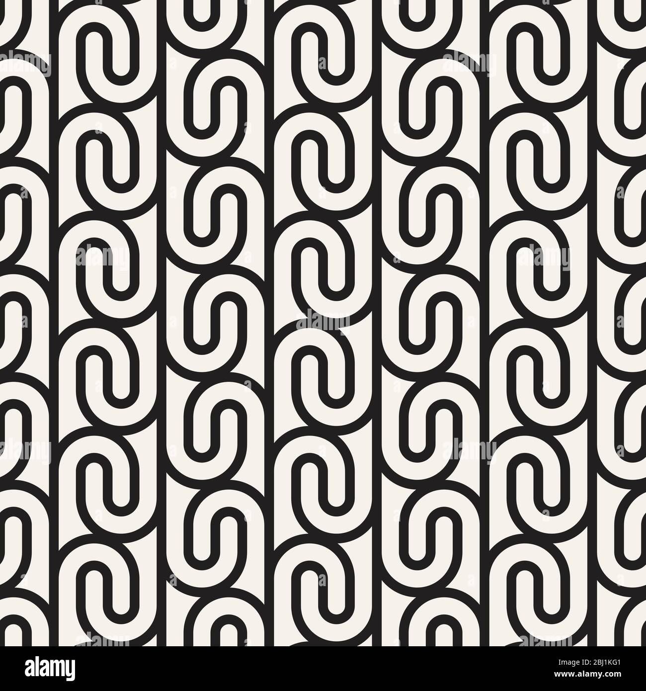 Vector seamless spiral lines pattern. Modern stylish abstract lattice ...