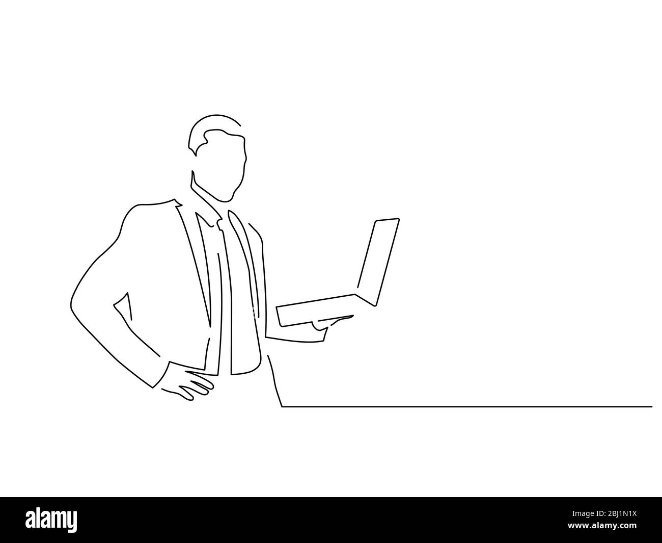 Hand wifi laptop illustration Black and White Stock Photos & Images - Alamy