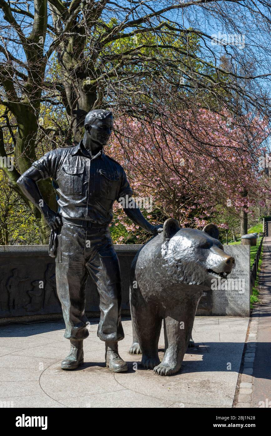 Wojtek the Soldier Bear Memorial in West Princes Street Gardens in ...