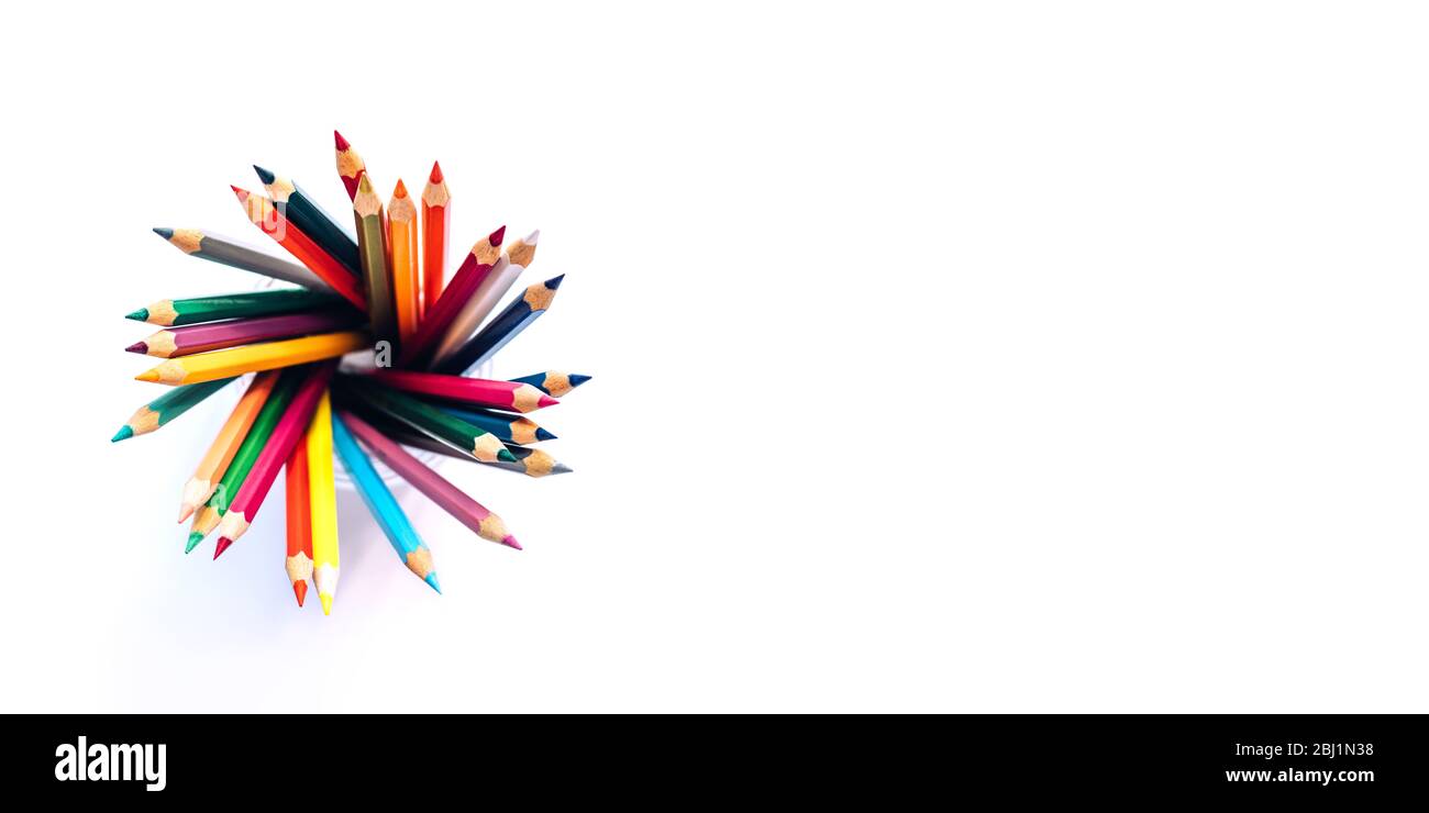 Top view children drawing Cut Out Stock Images & Pictures - Alamy