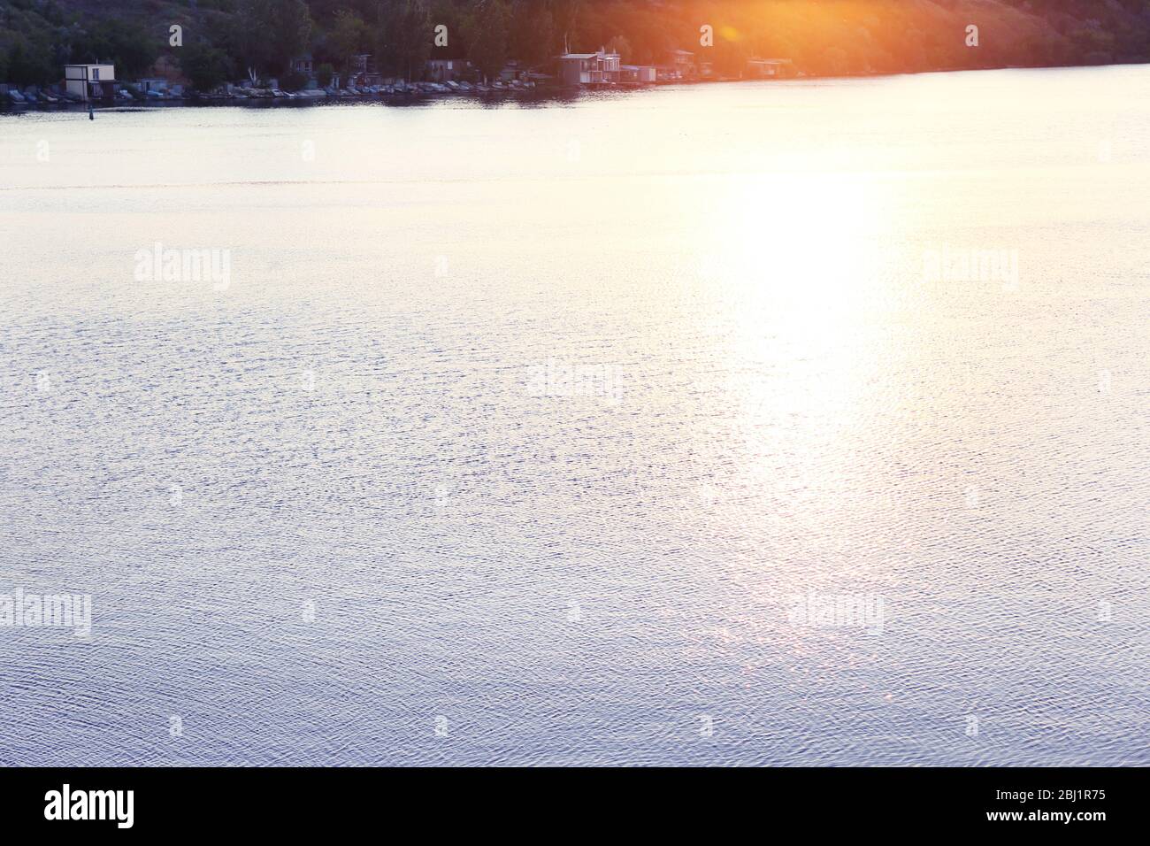Beautiful view of water and river bank Stock Photo - Alamy