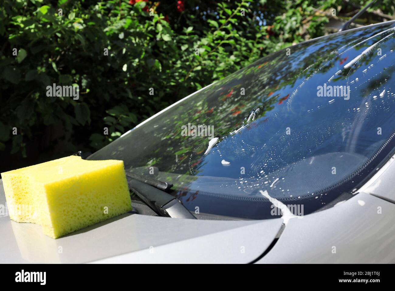 Washing car window Stock Photo - Alamy