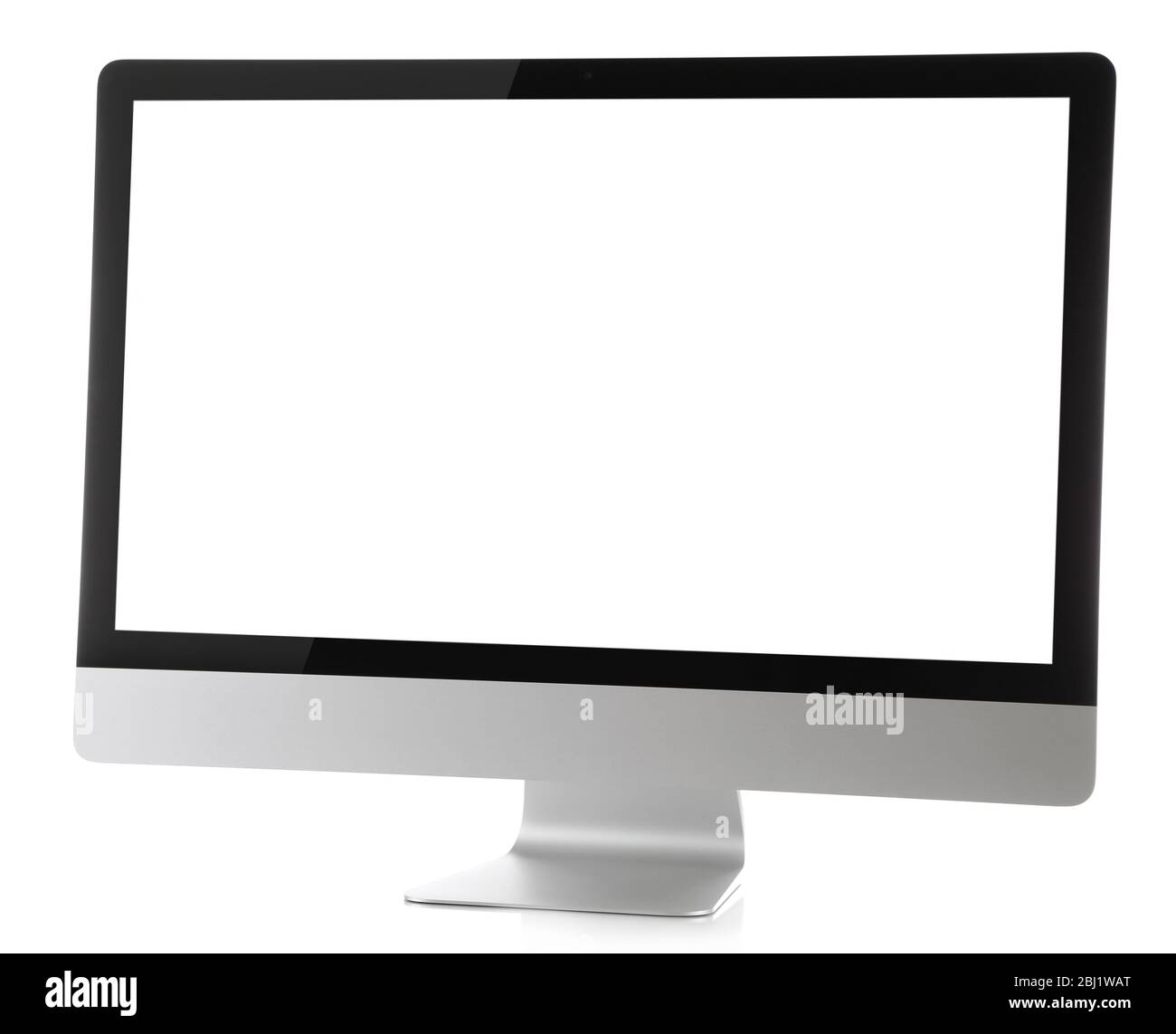 Modern monitor isolated on white Stock Photo - Alamy