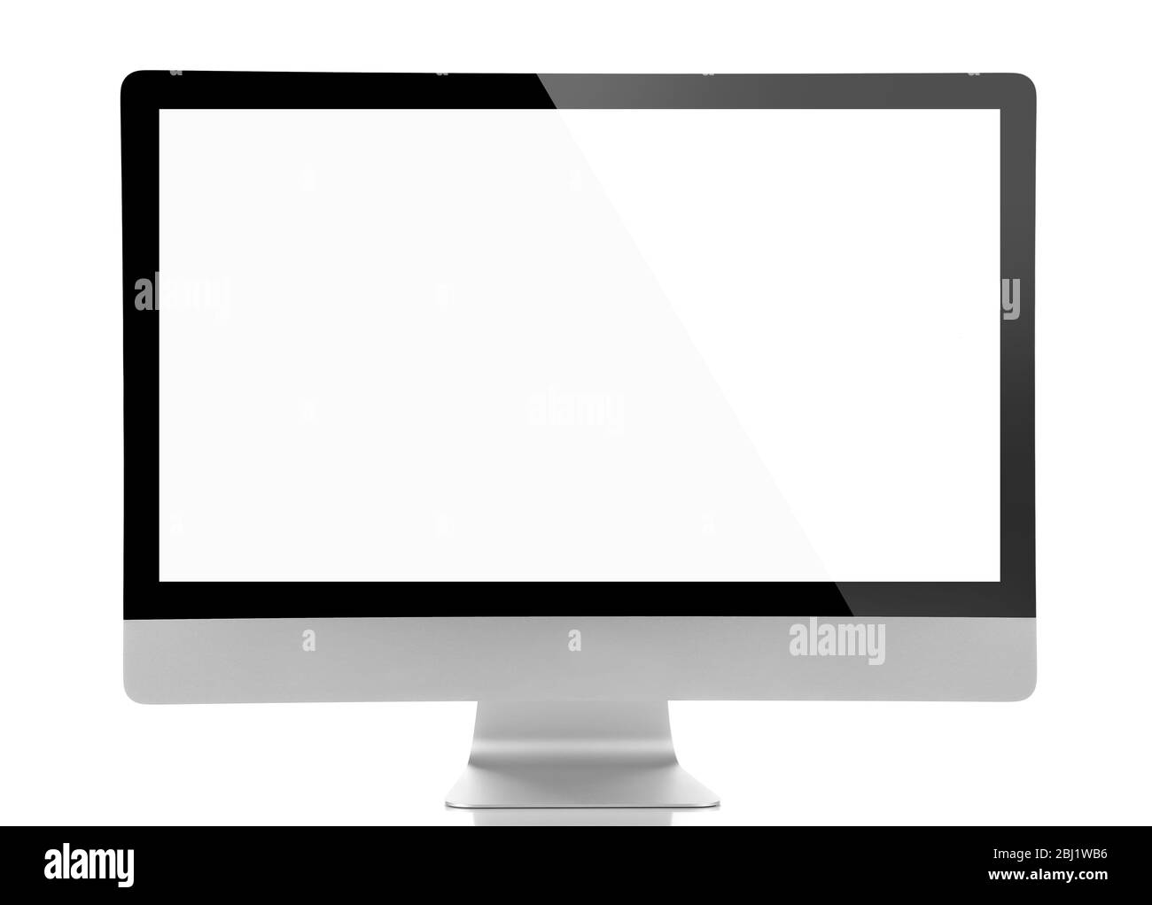 Modern monitor isolated on white Stock Photo - Alamy