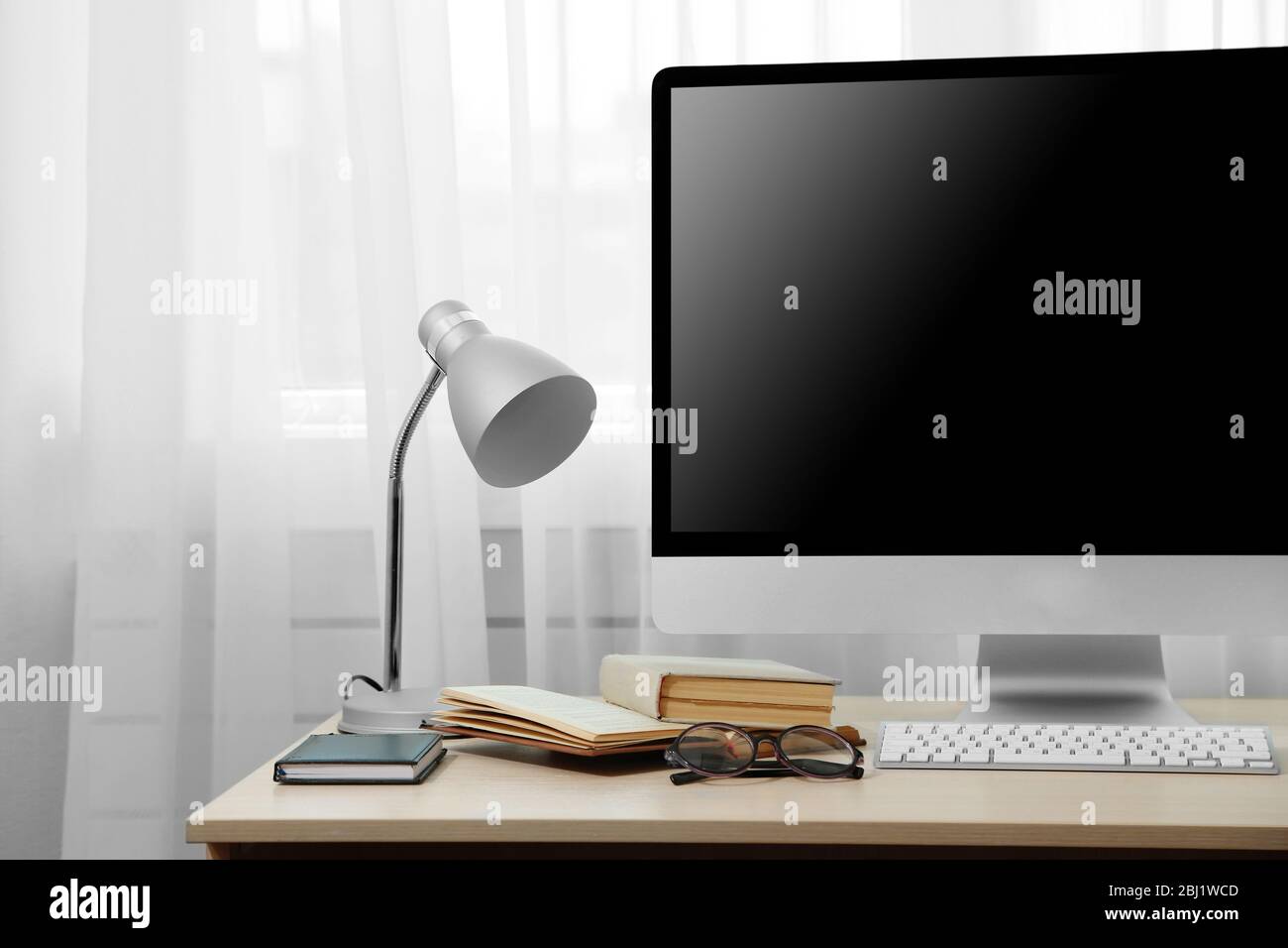 Office workplace with modern computer Stock Photo - Alamy