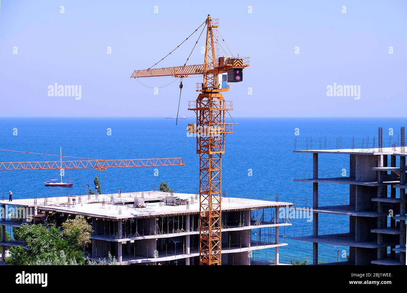 Construction of sea Stock Photo - Alamy