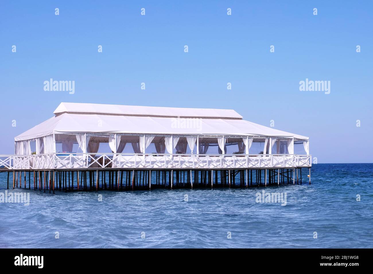 Water cafe on sea Stock Photo - Alamy