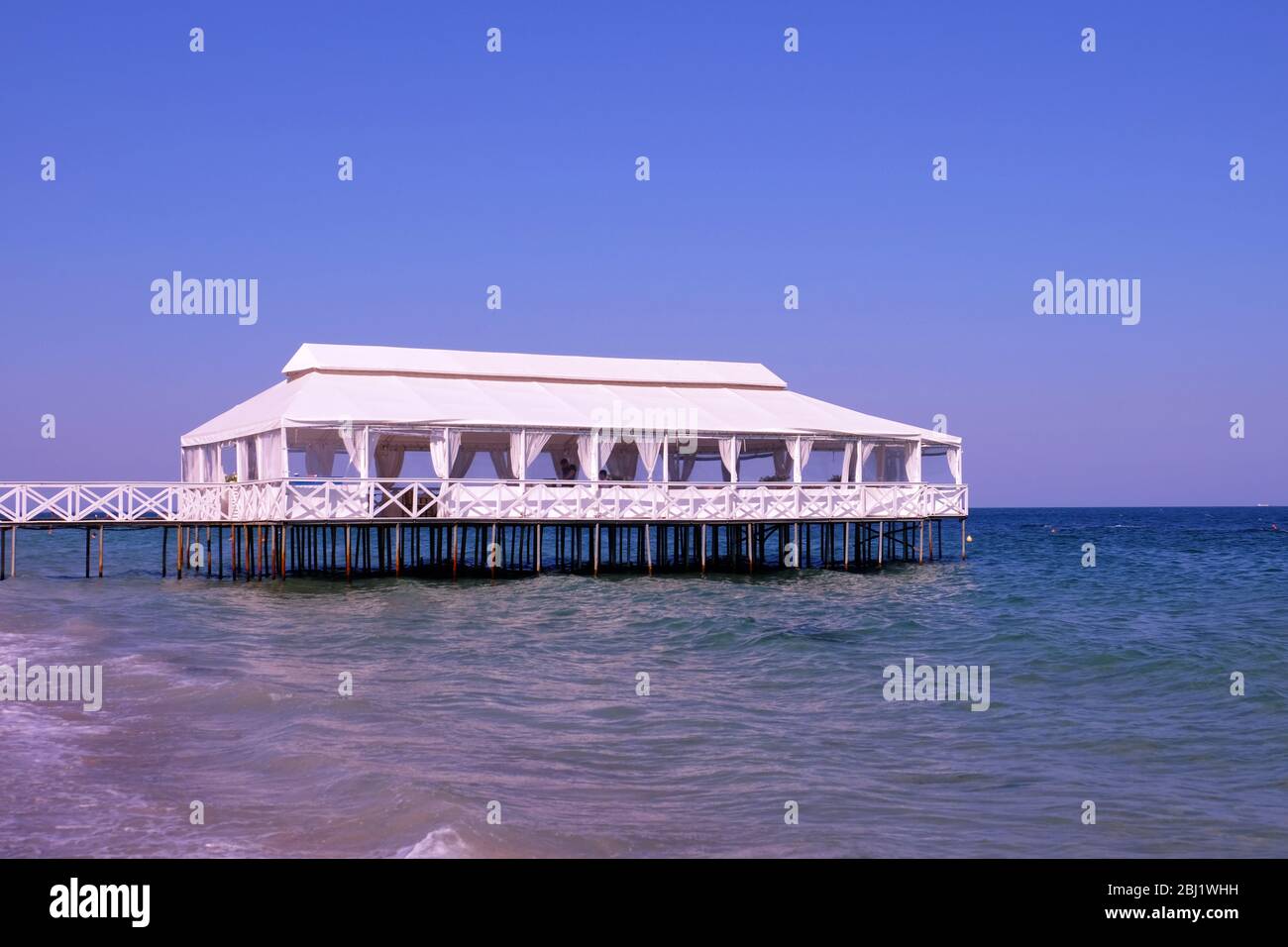 Water cafe on sea Stock Photo - Alamy