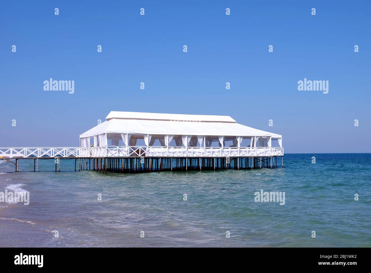 Water cafe on sea Stock Photo - Alamy