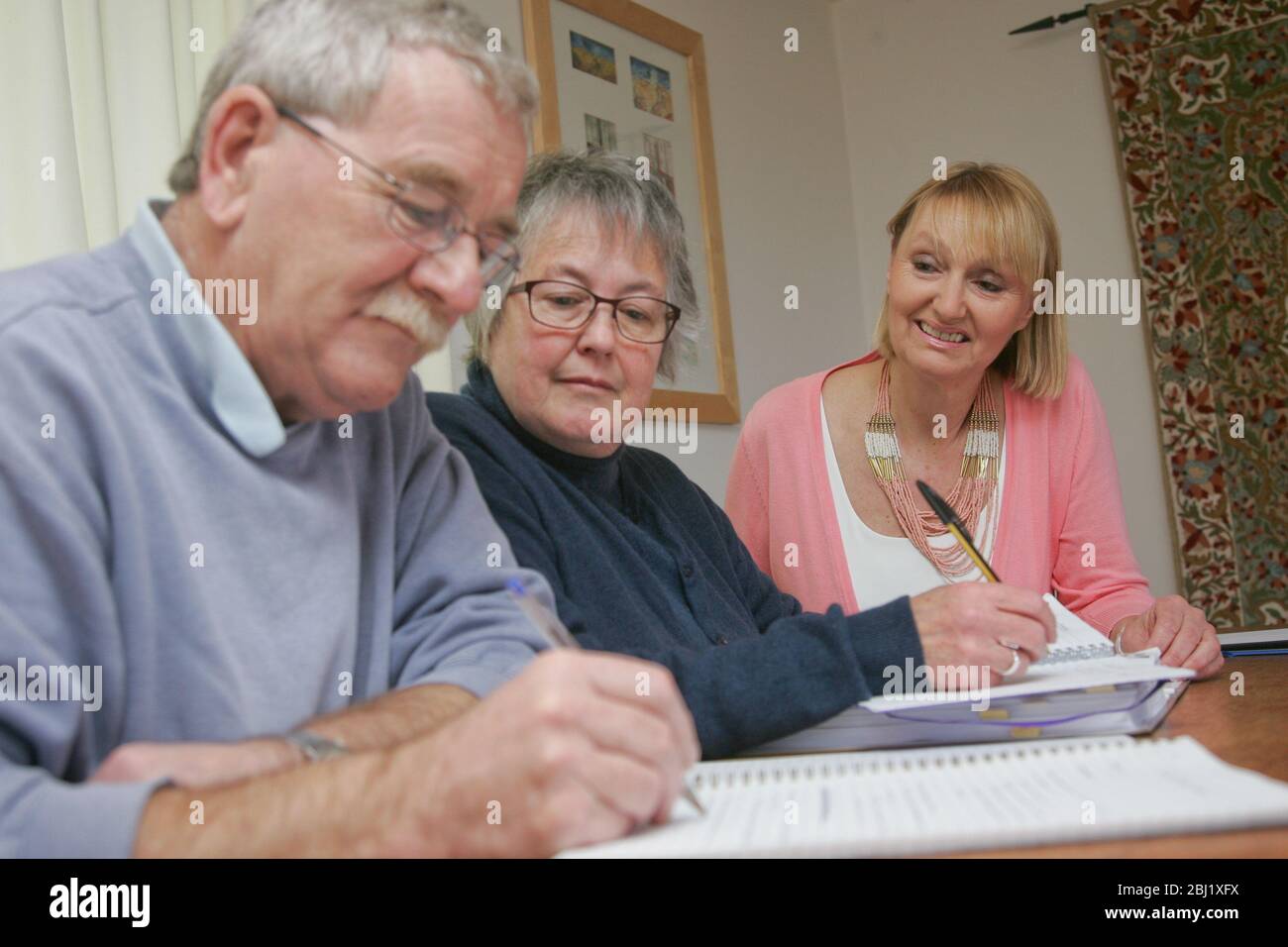 Learning at home Stock Photo - Alamy