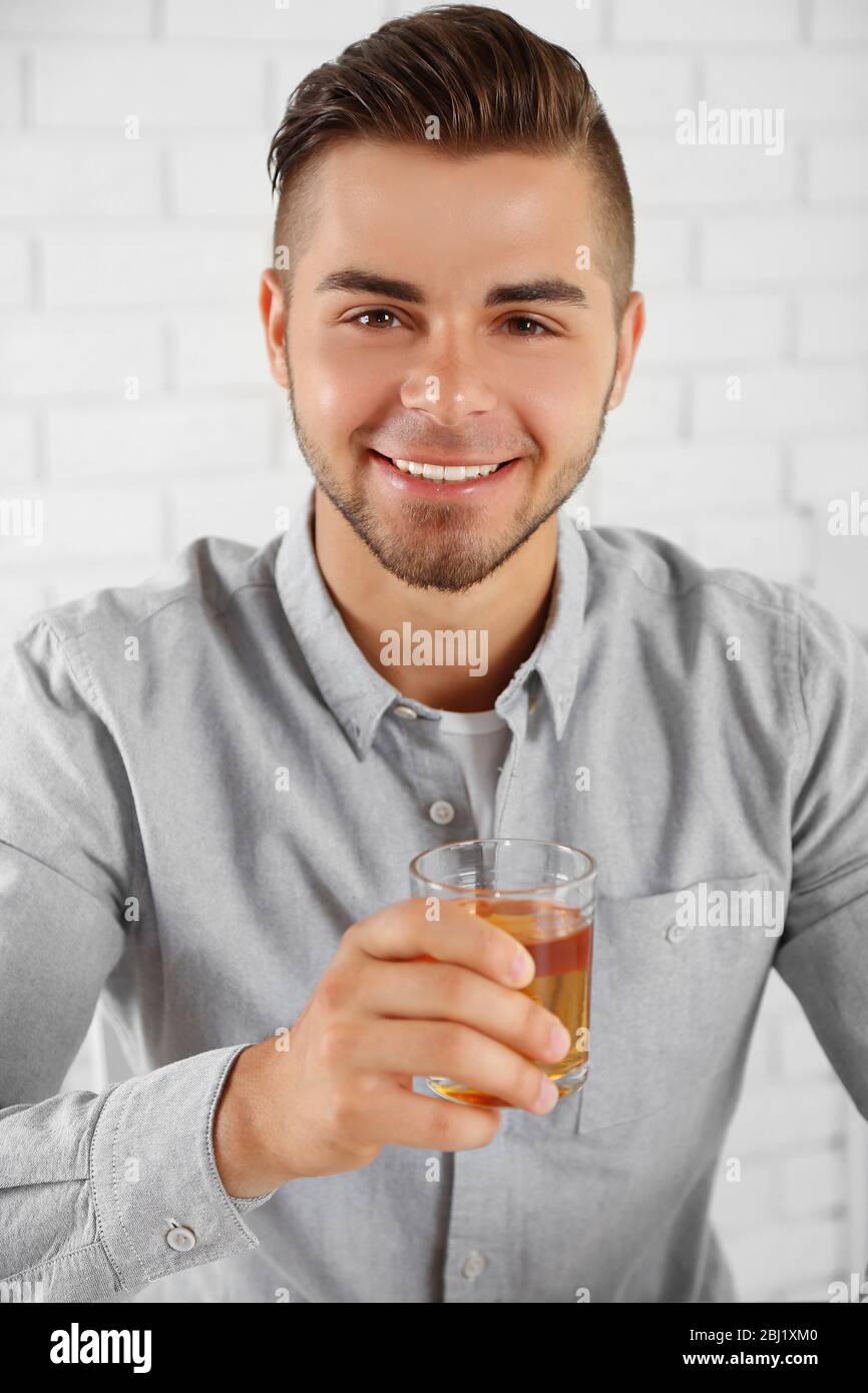 Man drinking glass apple juice hi-res stock photography and images - Alamy Man drinking glass apple juice hi-res stock photography and images - Alamy