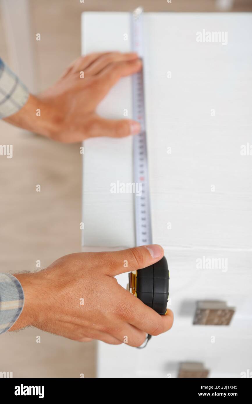 Man measuring chest tape measure hi-res stock photography and images ...