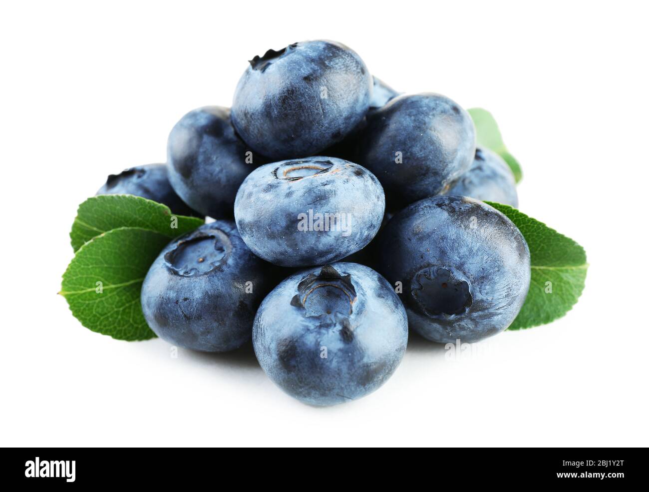 Fresh blueberries isolated on white Stock Photo - Alamy