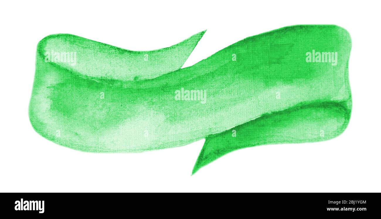 Hand painted ribbon colorful isolated on white Stock Photo - Alamy