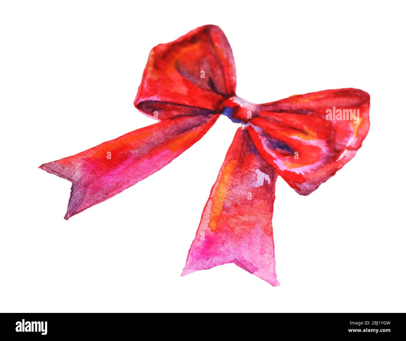 Hand painted bow isolated on white Stock Photo - Alamy