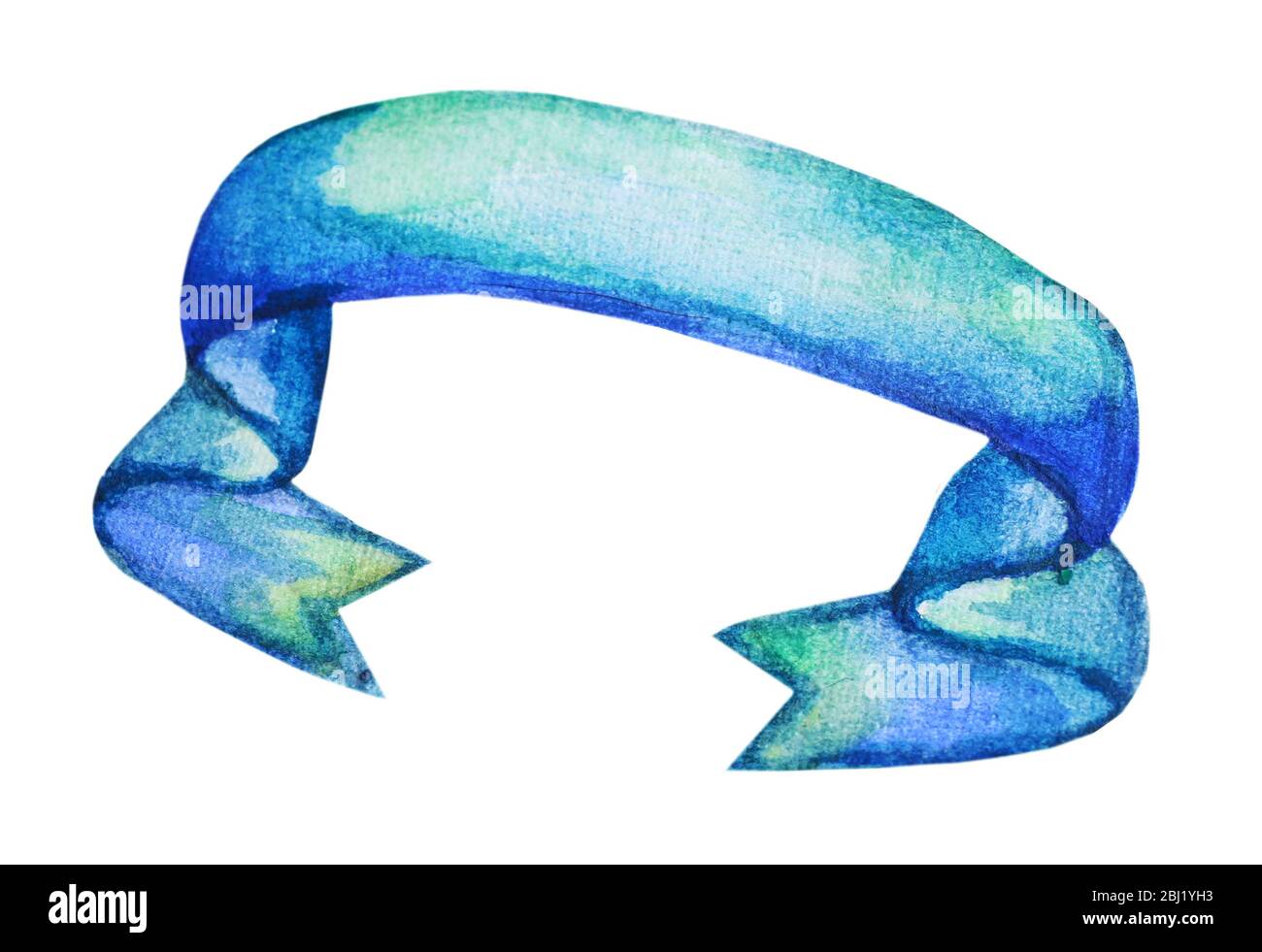 Hand painted ribbon colorful isolated on white Stock Photo - Alamy