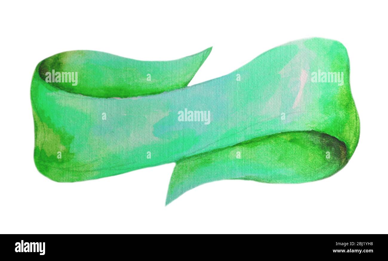 Hand painted ribbon colorful isolated on white Stock Photo - Alamy