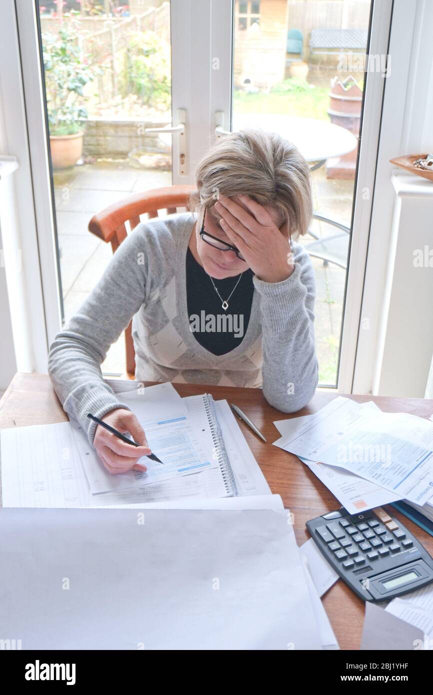 Working from home, small business accounts, worry over household ...