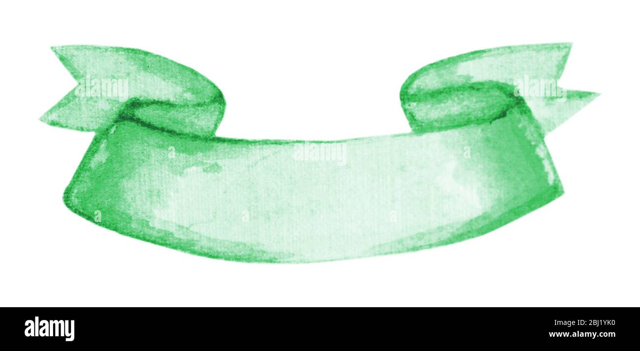 Hand painted ribbon colorful isolated on white Stock Photo - Alamy