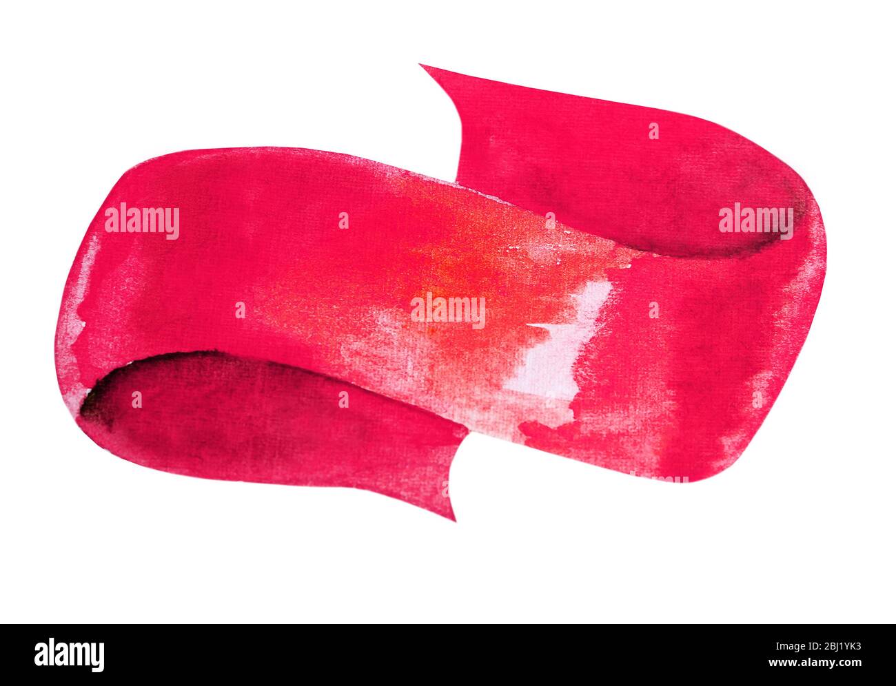 Hand painted ribbon colorful isolated on white Stock Photo - Alamy