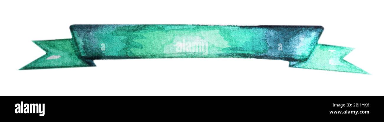 Hand painted ribbon colorful isolated on white Stock Photo - Alamy