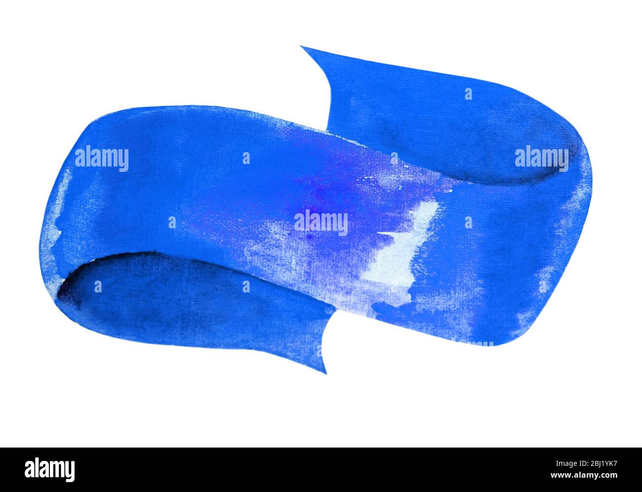 Hand painted ribbon colorful isolated on white Stock Photo - Alamy