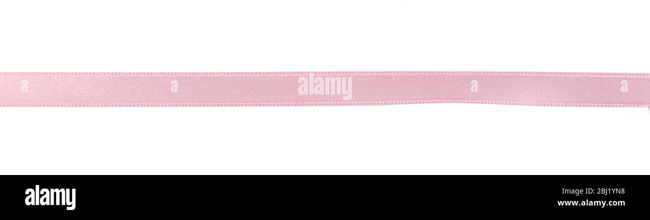 Pink ribbon isolated on white Stock Photo - Alamy