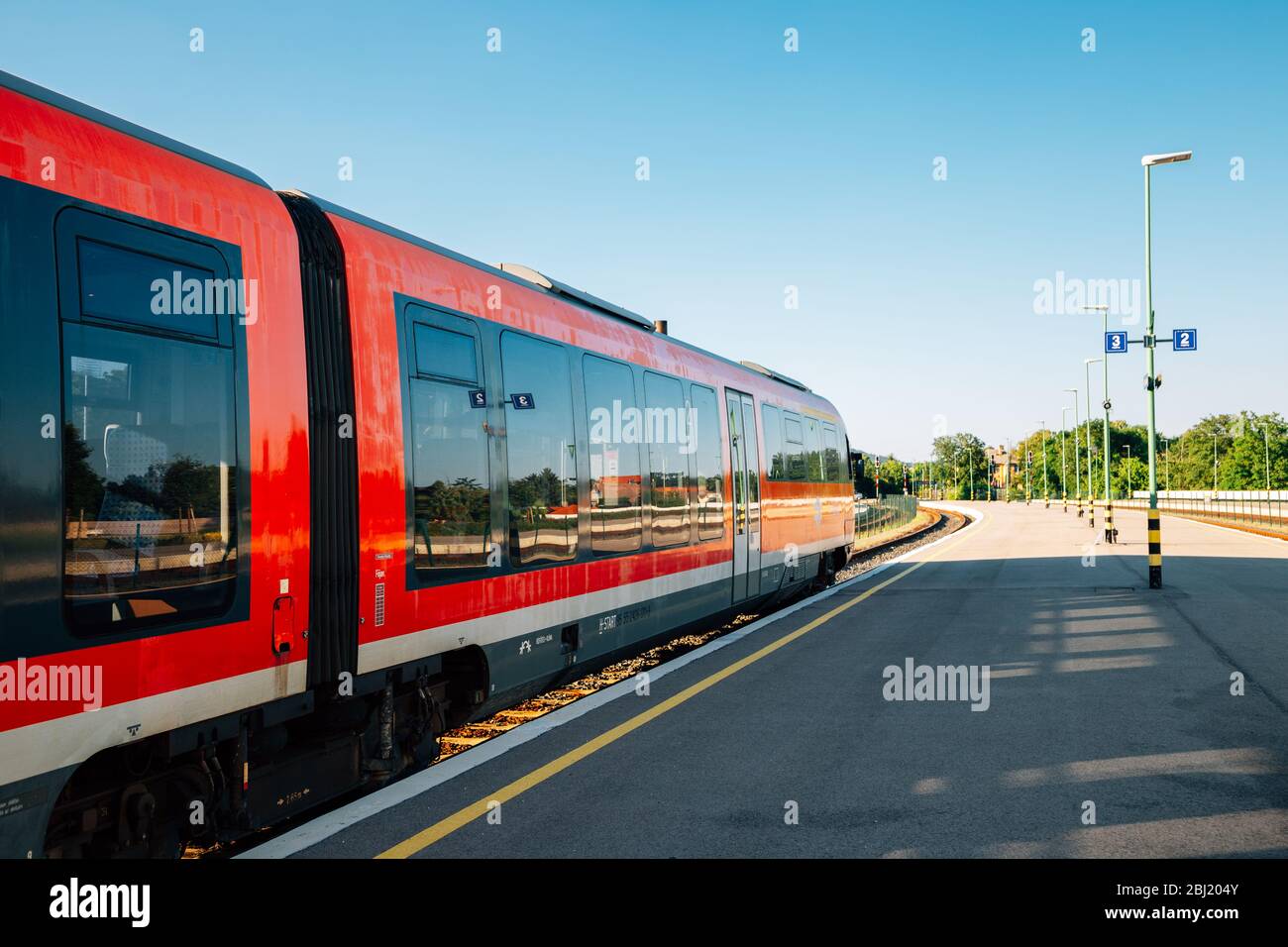 Balatonfured, Hungary - June 28, 2019 : Balatonfured railway station ...