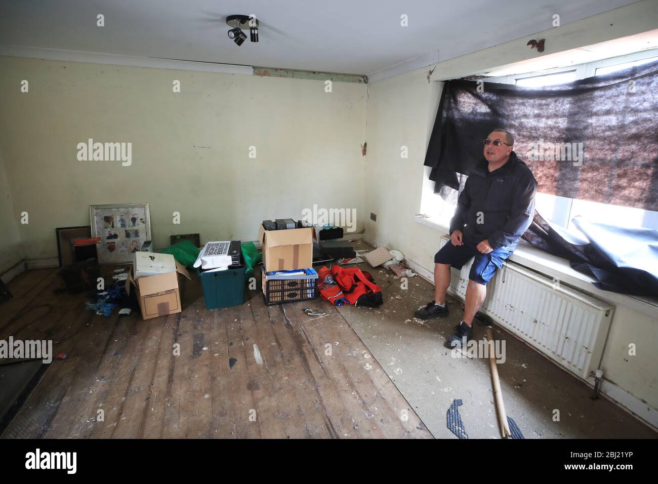 Kevin Lorryman returns to his bungalow in Snaith, near Goole in East ...
