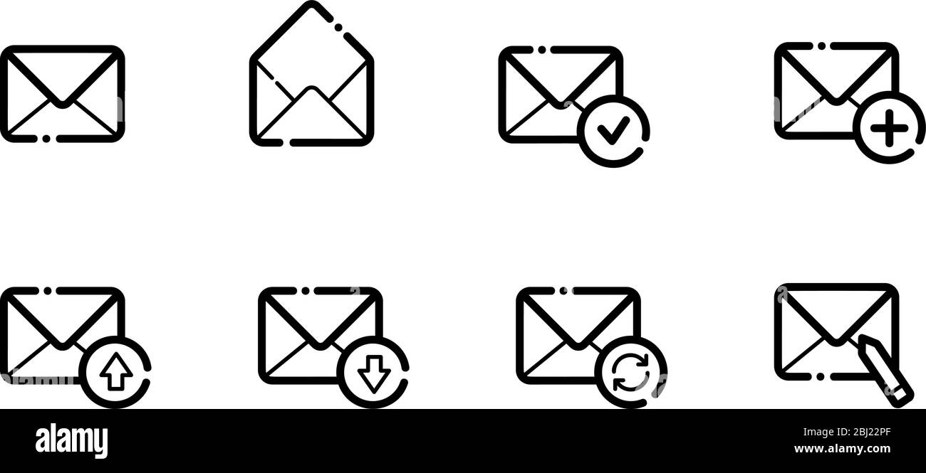 Envelope icon isolated on white background. Envelope logo in trendy ...