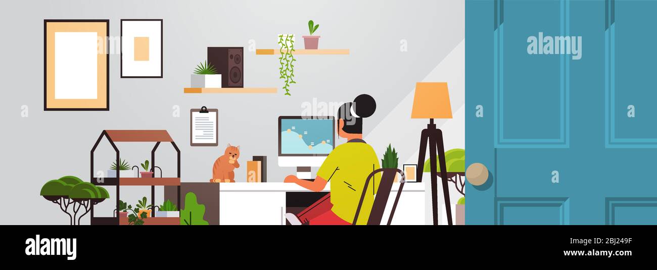 Cat door rear view Stock Vector Images - Alamy