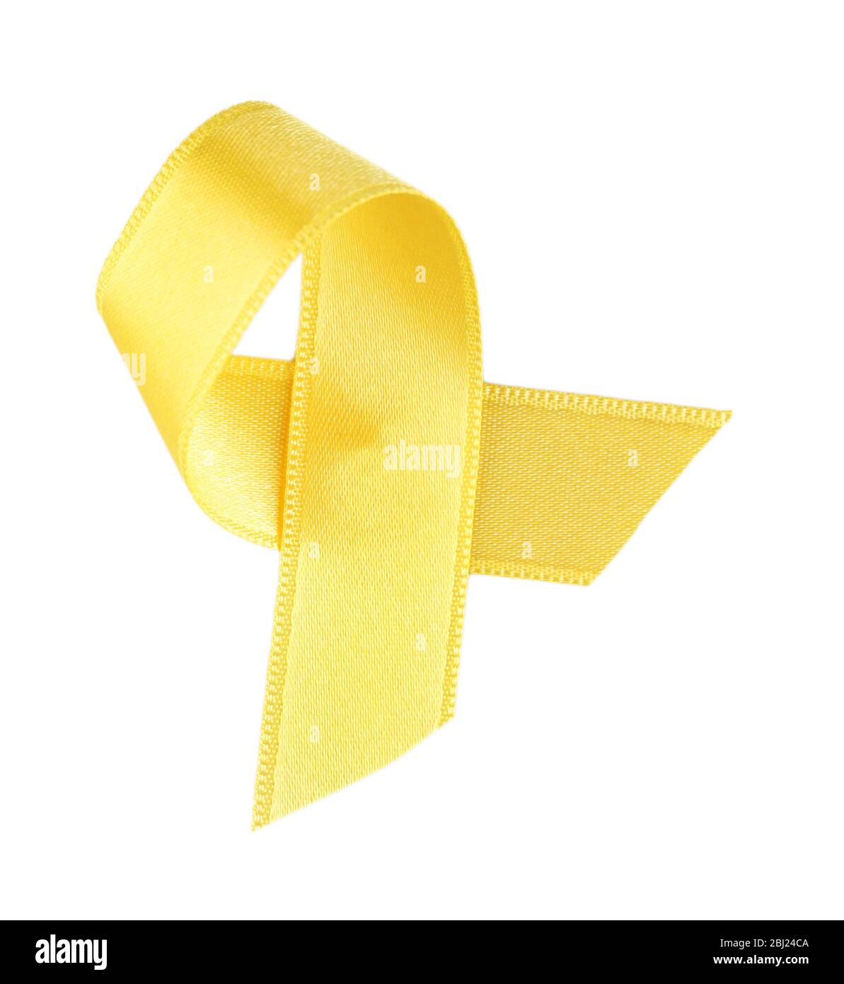 Golden ribbon isolated on white Stock Photo - Alamy