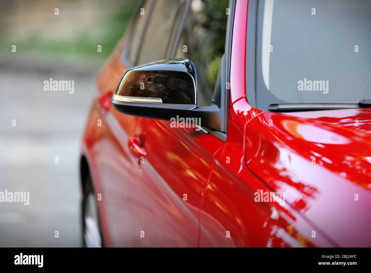 Red car, outdoors Stock Photo - Alamy