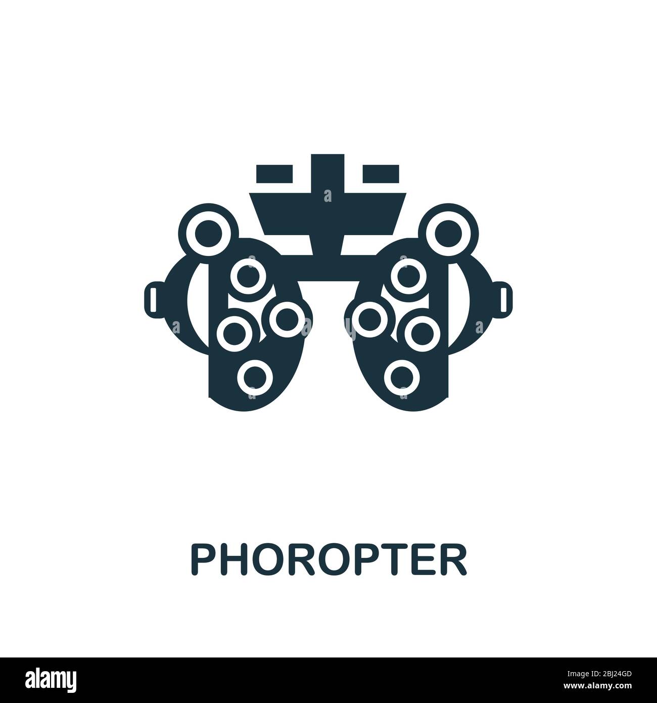 Phoropter icon. Simple illustration from ophthalmology collection. Creative Phoropter icon for ...