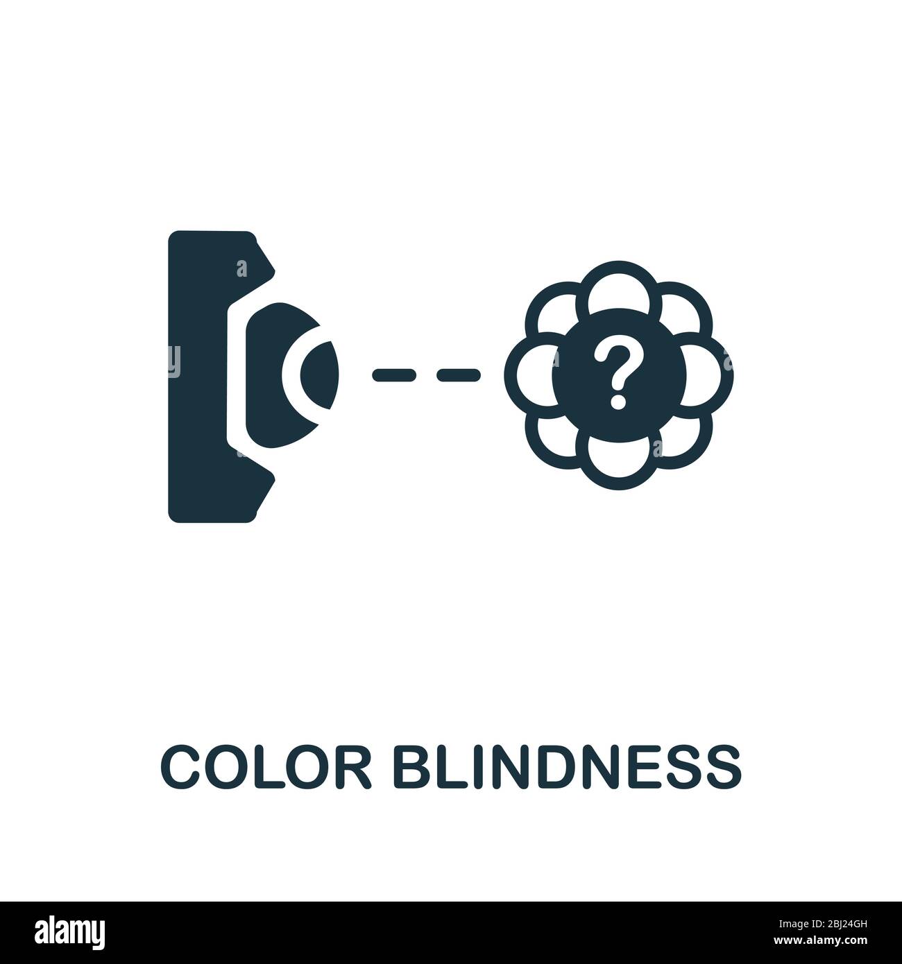 Color Blindness icon. Simple illustration from ophthalmology collection ...