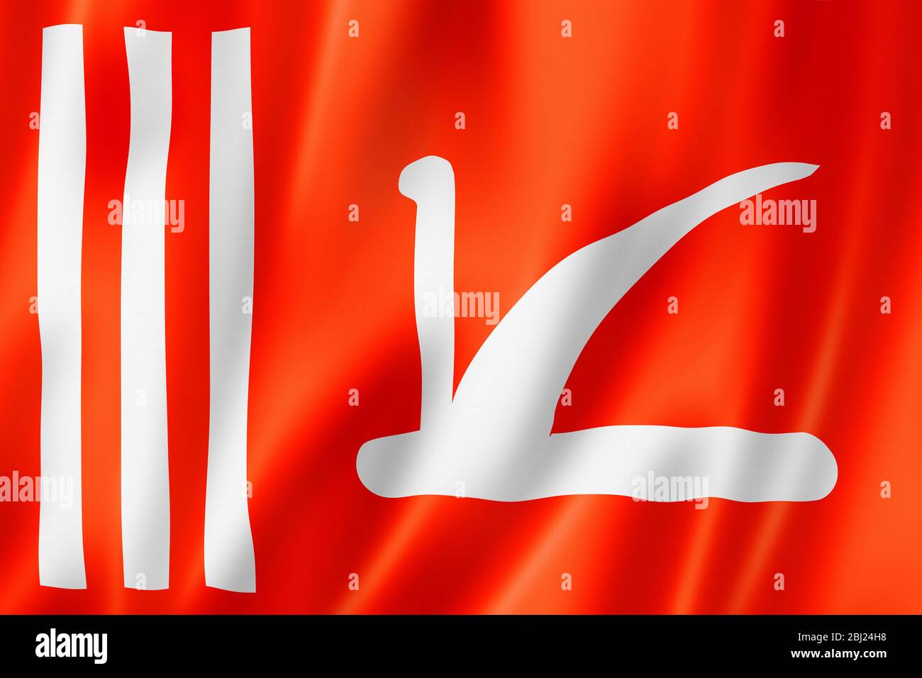 Jammu and Kashmir ethnic flag, Asia. 3D illustration Stock Photo - Alamy