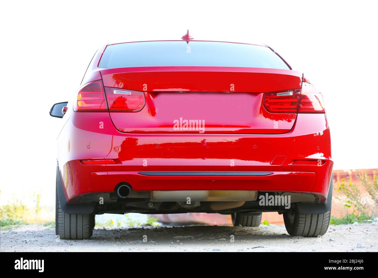 Red car, outdoors Stock Photo - Alamy
