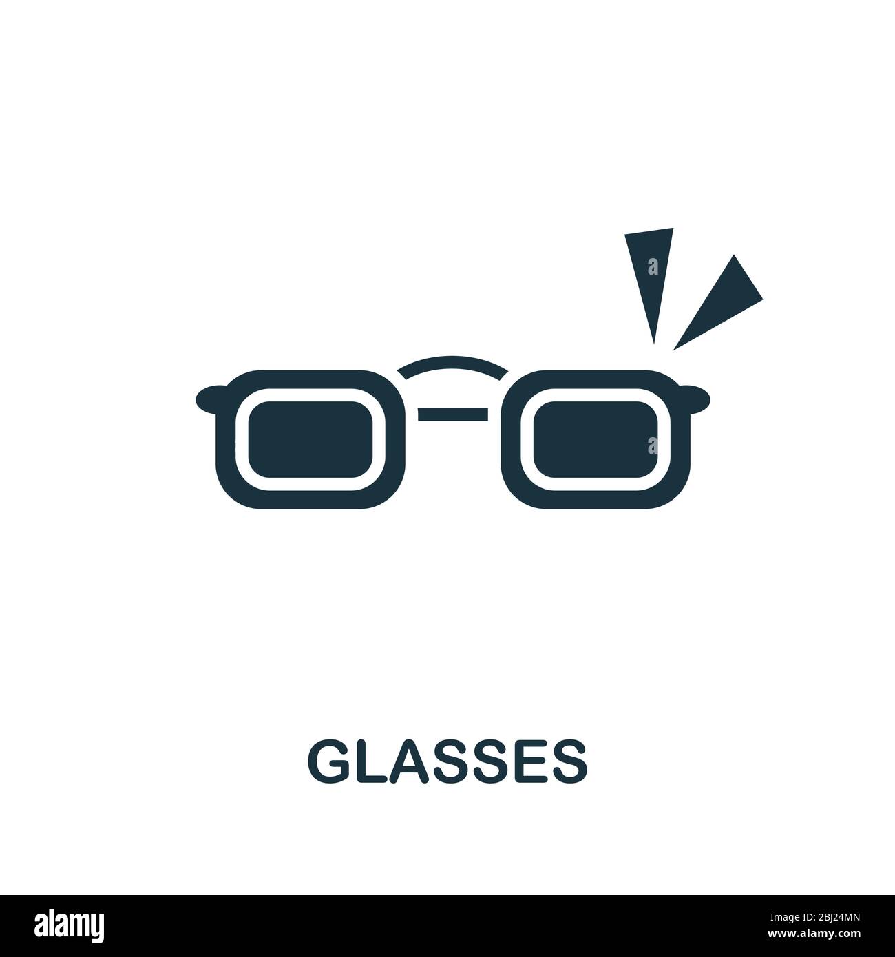 Glasses icon. Simple illustration from ophthalmology collection ...