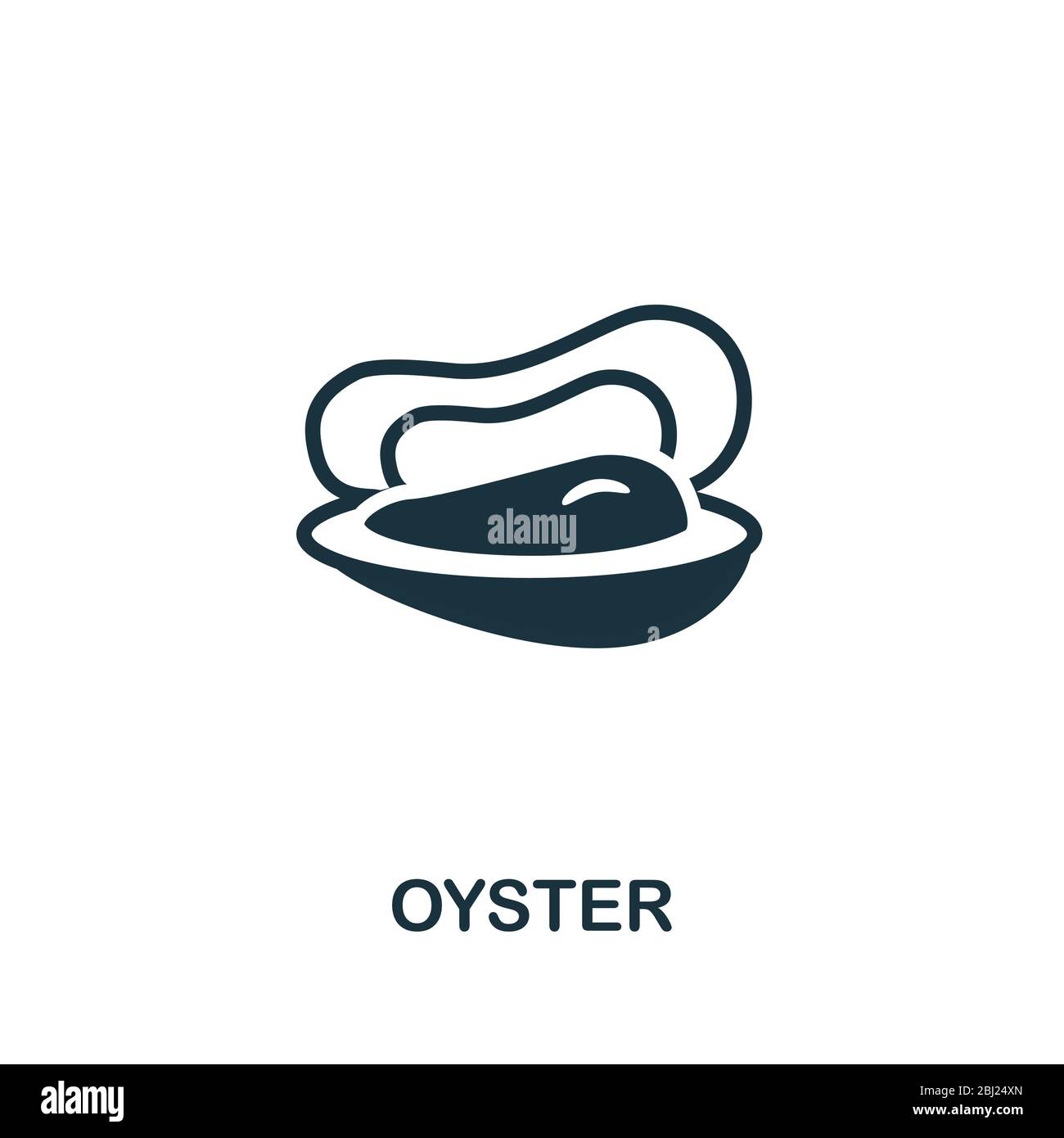 Oyster icon. Simple illustration from seafood collection. Creative Oyster icon for web design ...