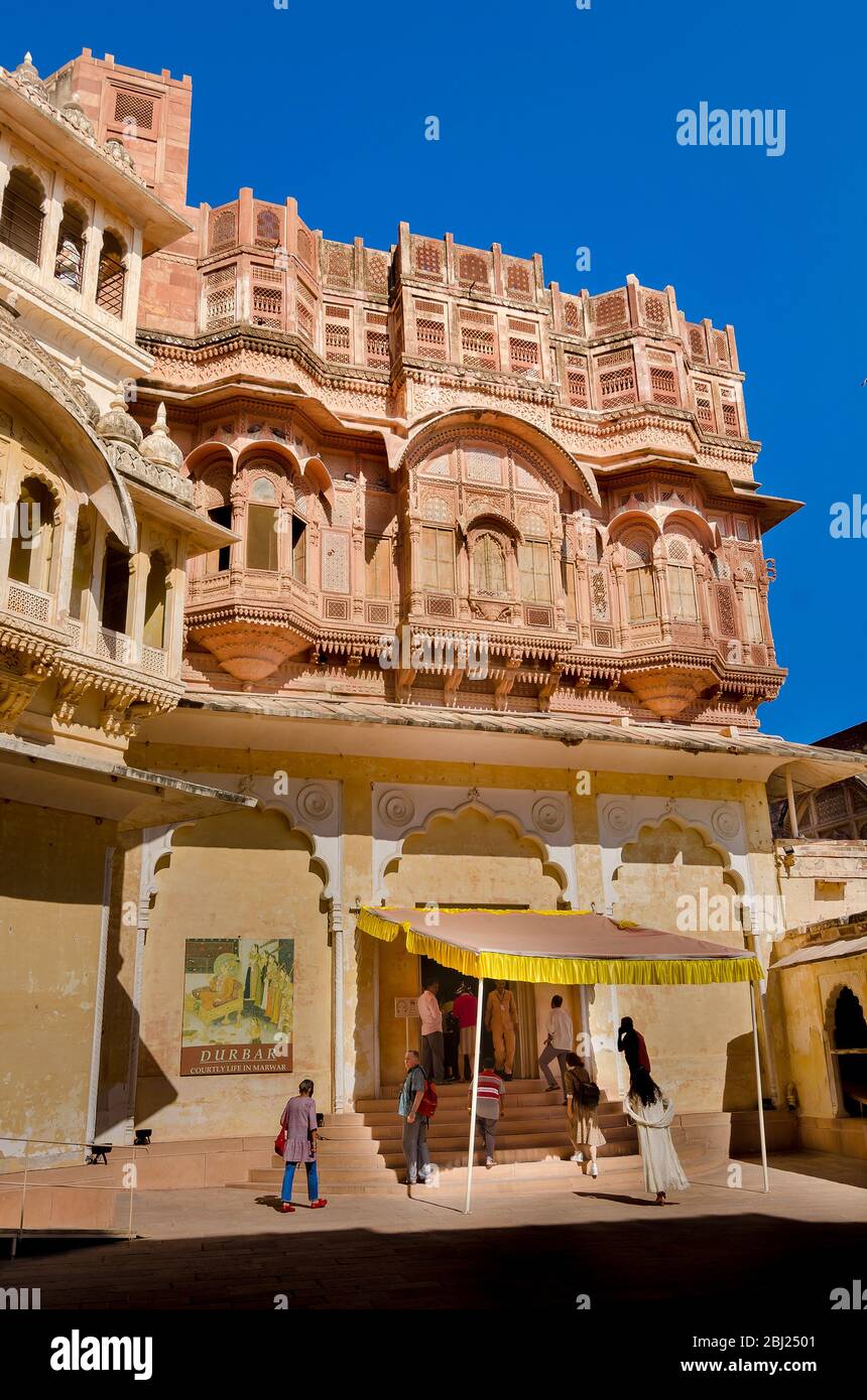 JODHPUR, INDIA – DEC. 02, 2019: Beautiful view of Mehrangarh Museum ...