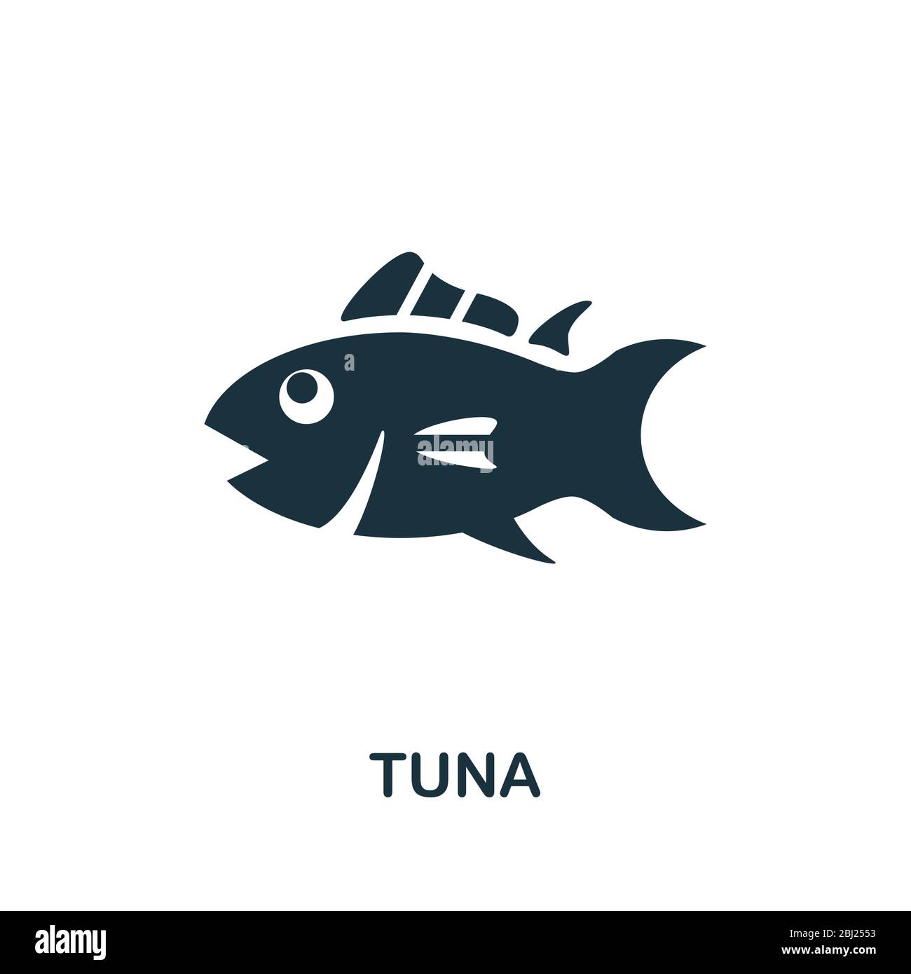 Tuna icon. Simple illustration from seafood collection. Creative Tuna ...