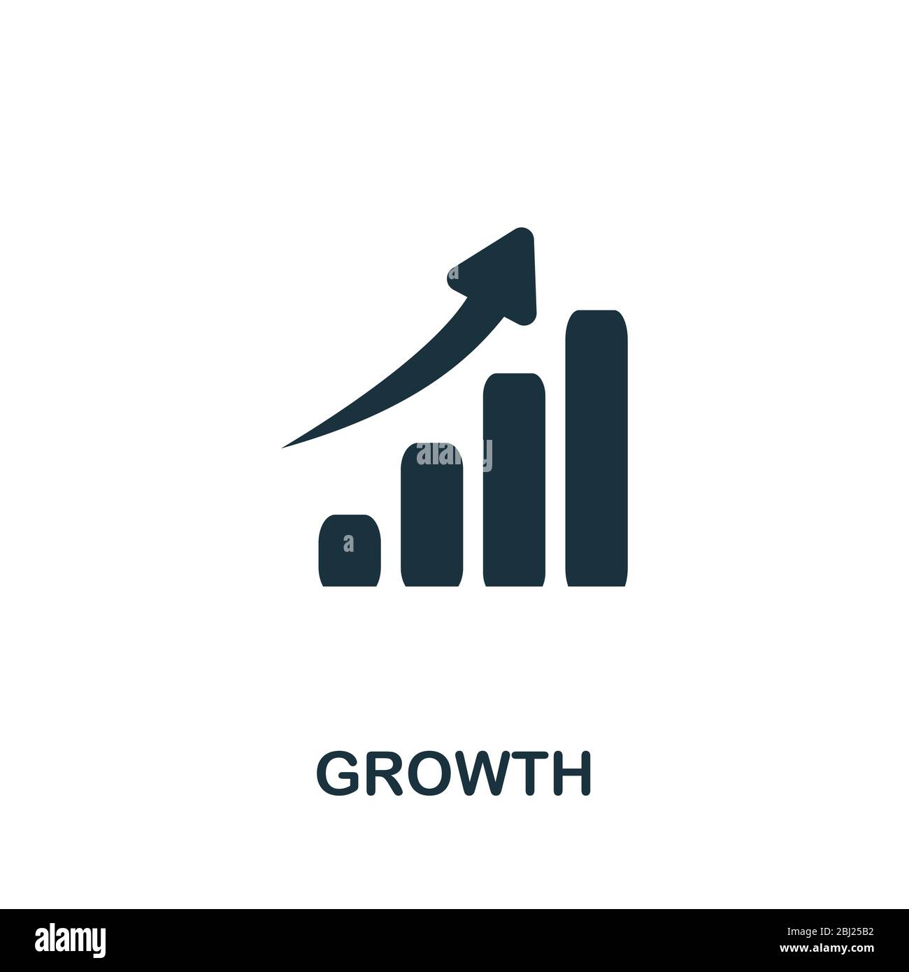 Growth icon. Simple illustration from startup collection. Creative ...