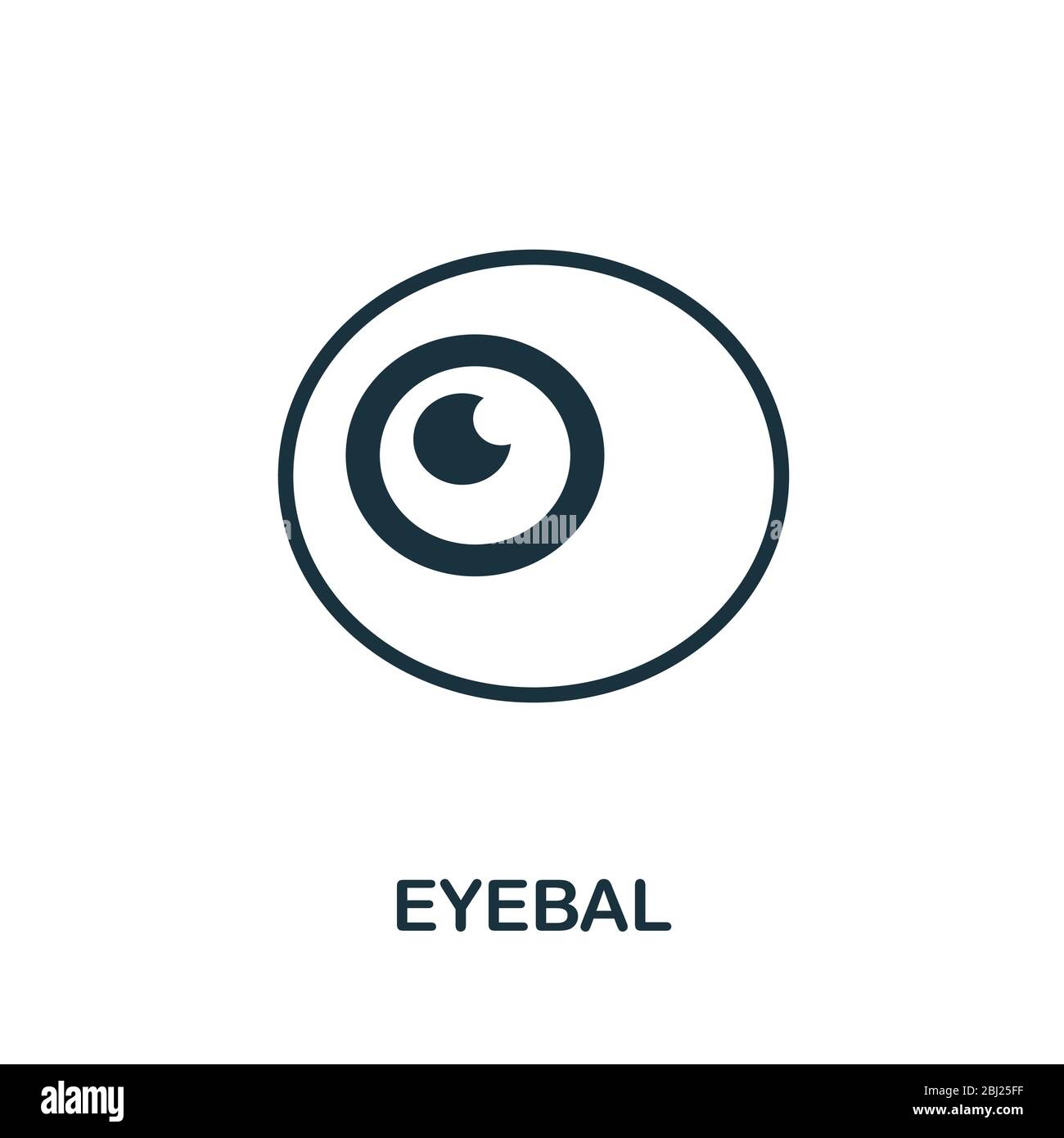 Eyeball icon. Simple illustration from ophthalmology collection ...