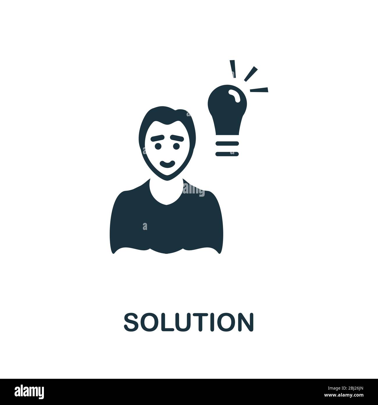 Solution icon. Simple illustration from startup collection. Creative ...