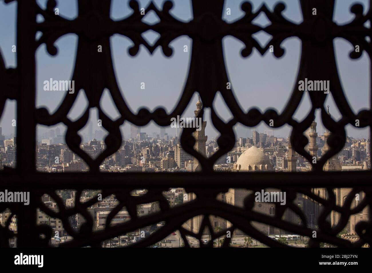 view at Cairo from the Citadel of Cairo or Citadel of Saladin Stock ...